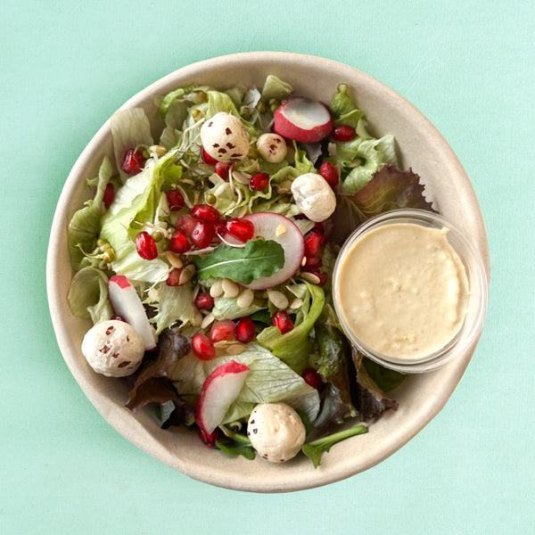 Fox Nut Hummus Salad with Lime Dressing – Body By Butter